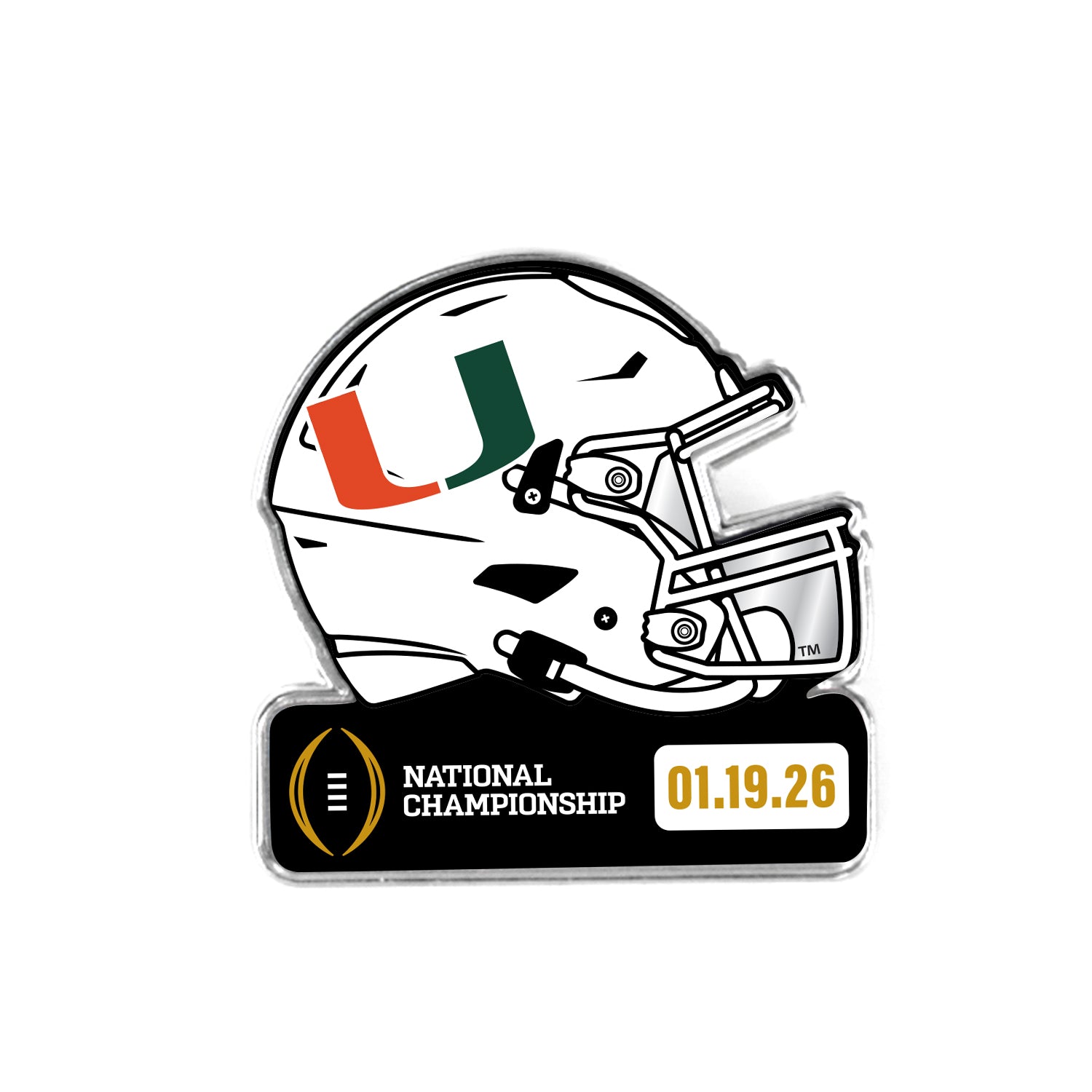 Aminco Miami Hurricanes 2026 National Championship Helmet Pin – Miami ...