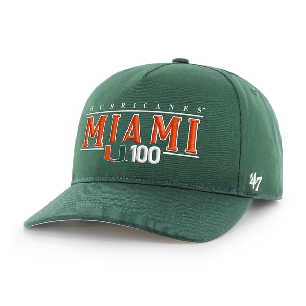 '47 Brand Miami Hurricanes Green U100 City Line Hitch Hat - Miami Team ...