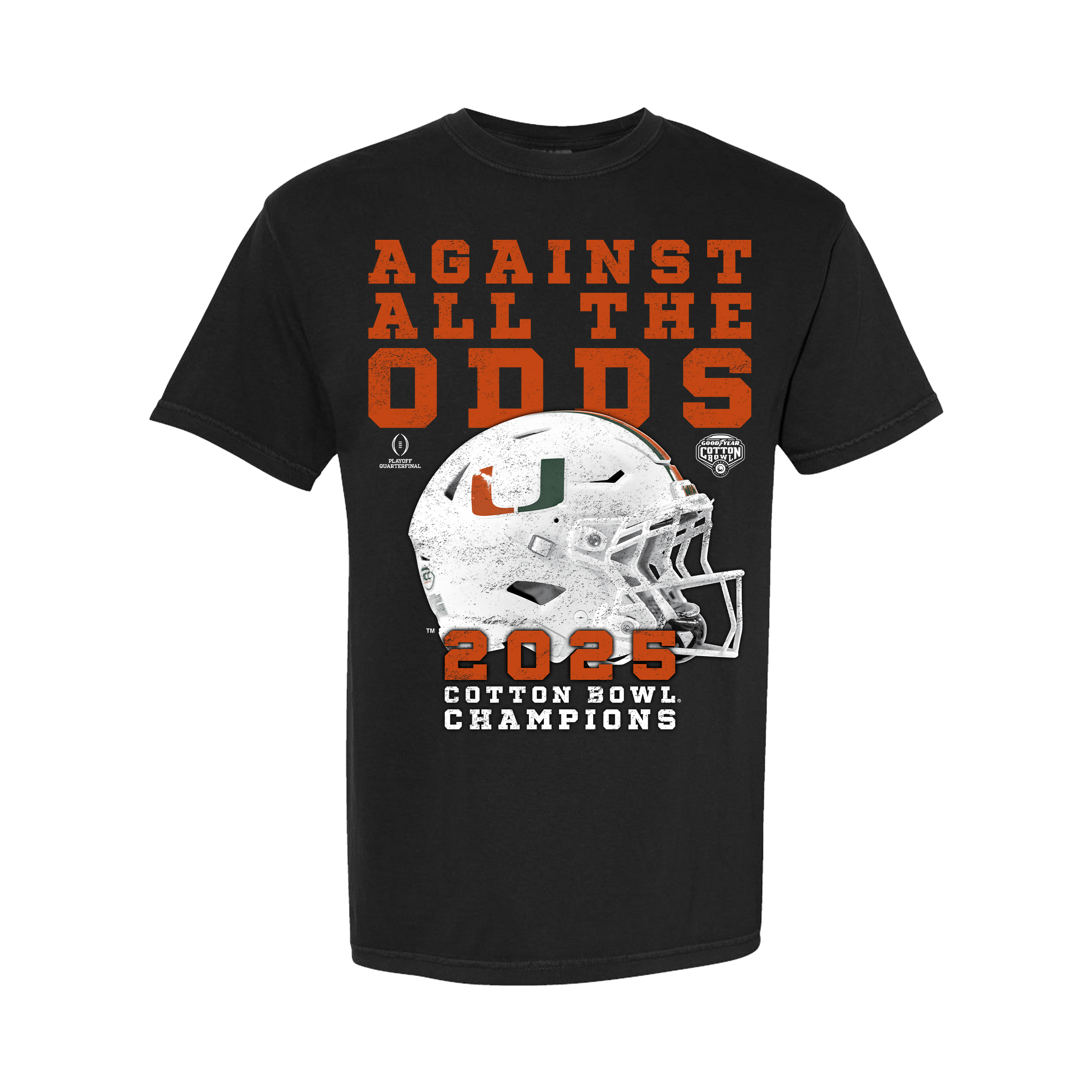 Something Inked Miami Hurricanes Black Against All The Odds Cotton Bow ...