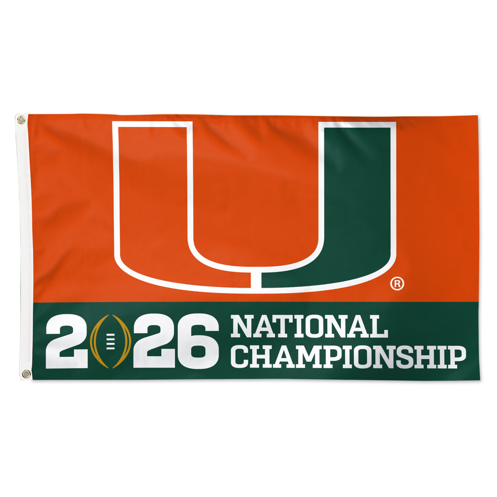 WinCraft Miami Hurricanes Orange 2026 National Championship Large Flag ...