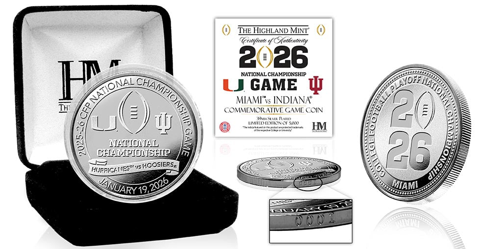 Highland Mint Miami Hurricanes 2026 CFP Championship Game Commemorativ ...